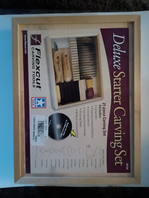 Flexcut SK108 Deluxe Starter Set - 21 Piece *Flexcut Band-Aid holder ...