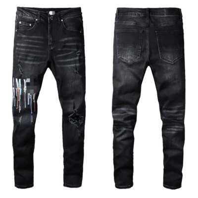 Jeans New AMIRIS pleats Fashion top quality Repair Low Rise Skinny ...