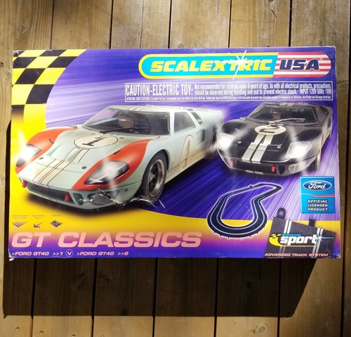 New Scalextric USA Slot Car Set - GT Classics Ford GT40 Pair - Perfect ...