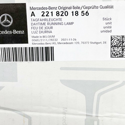 MERCEDES-BENZ S-CLASS W221 FRONT RIGHT RUNNING DAY LIGHT A2218201856 NO ...