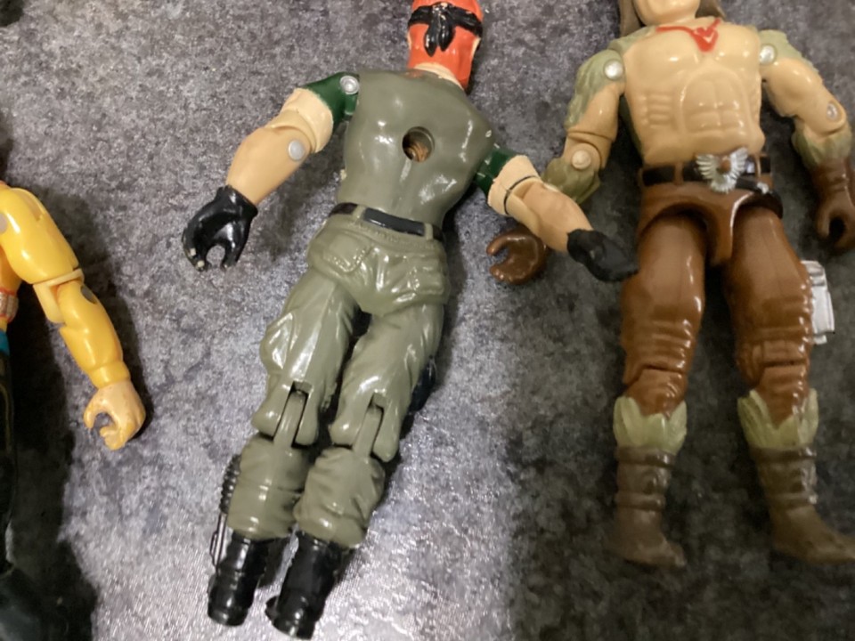Figure lot GI Joe Outback Night Force big boa 3 3/4 1980s Hasbro micro ...