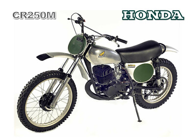 HONDA Poster Classic CR250 CR250M Elsinore VMX 1973 1974 1975 Suitable ...
