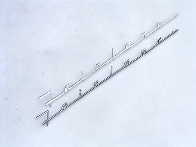 1957 57 FORD FAIRLANE CHROME SCRIPT FOR THE FRONT FENDER NEW | eBay