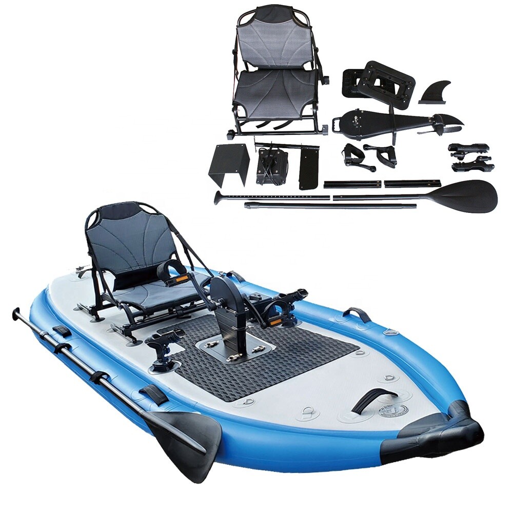 Inflatable PVC 1 Person Fishing Drifting Pedal Kayak Raft Boat NEW | eBay