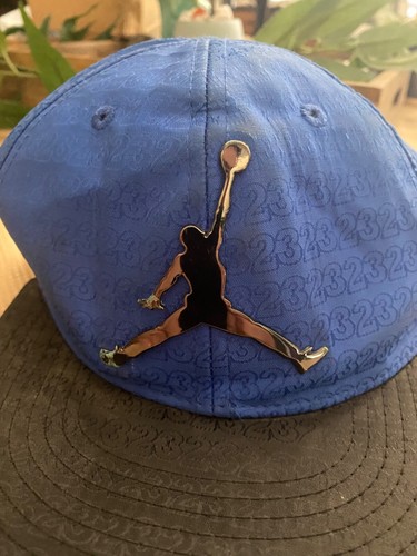 Michael Jordan baseball cap chrome logo youth 4–7 blue black | eBay