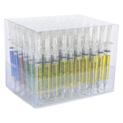 NEW Lot of 60 Syringe Shape Pens Ball Point Pen Hospital Nurse Novelty ...