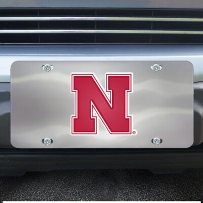 NCAA - Nebraska Cornhuskers 3D Stainless Steel License Plate | eBay