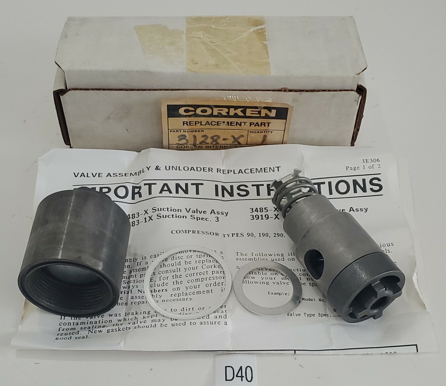 *NEW* Corken 3138-X Valve Assembly & Unloader Replacement Kit ...