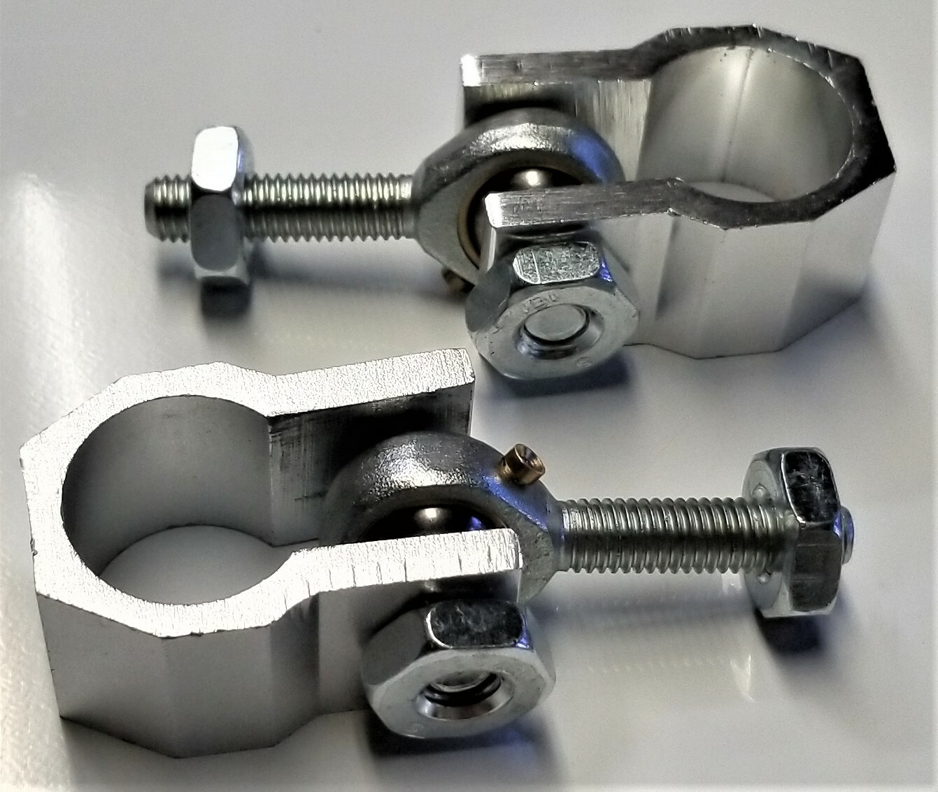 Aluminum Tube Clamp W/ Male Thread Swivel Spherical Steel Body (Qty of ...