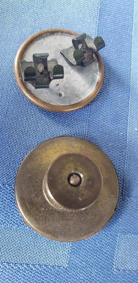 7 Vintage Jandy US Military MP Cross Dual Pistols Lapel Pin BRASS METAL ...