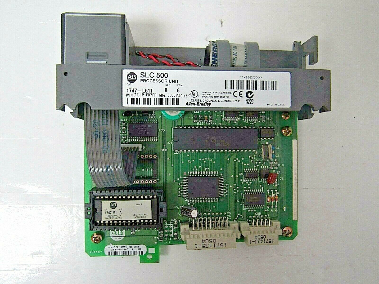 ALLEN-BRADLEY SLC500 PROCESSOR UNIT 1747-L511 SER B FRN 6 | eBay