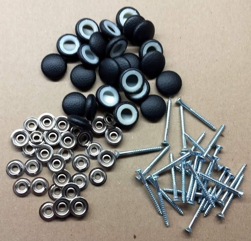 25-DURA-SNAP UPHOLSTERY BUTTONS #30-#36 WITH 3/4" -1 1/2" SCREW STUDS ...