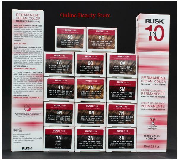 RUSK In10 Ten Minute Permanent Hair Color 1N-Black 3.4 fluid oz for ...