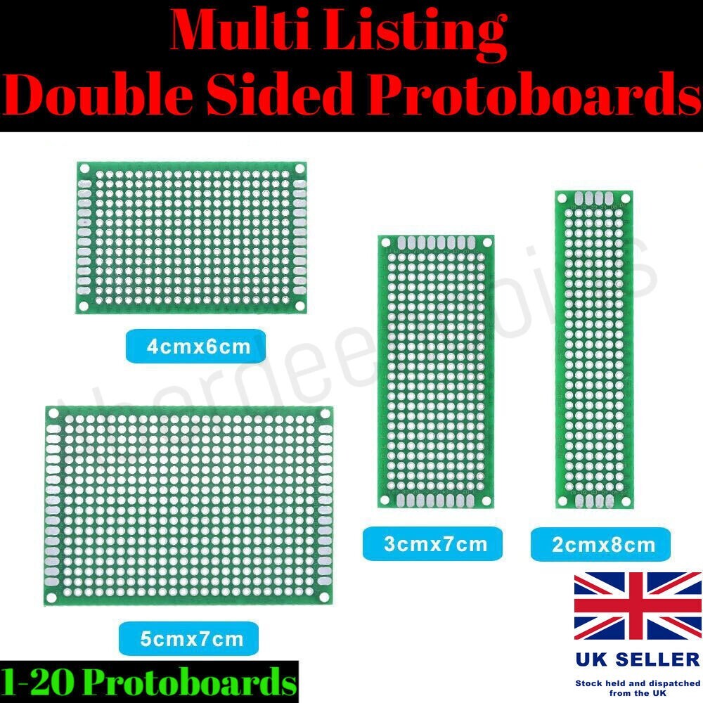1-20 Double Sided Protoboard 4 Sizes Circuit Universal Prototype PCB ...