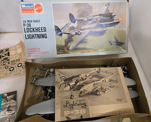 Monogram 6848 1/4 Scale P-38 Lockheed Lightning Aircraft Plane Model ...