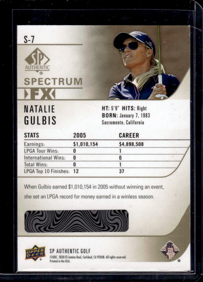 Natalie Gulbis 2021 SP Authentic #S-7 Spectrum | eBay UK
