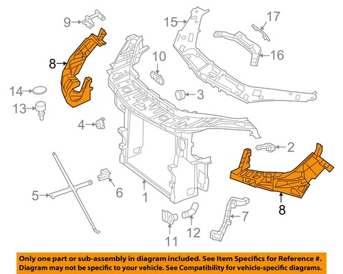 MERCEDES OEM 16-18 GLE350 Radiator Support-Side Panel Left 2926200100 ...