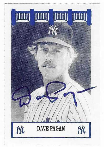 DAVE PAGAN 1992 THE WIZ YANKEES 70'S AUTOGRAPHED SIGNED NEW YORK ...