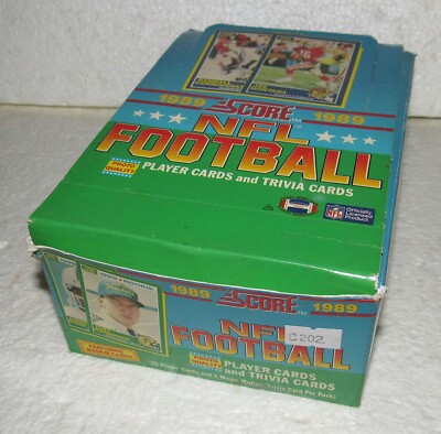 1989 Score NFL Box 36 Packs of 15 +1 Magic Motion Cards Barry Sanders ...