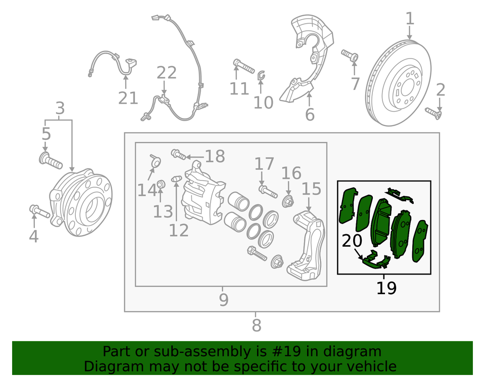 Genuine Kia Disc Brake Pad Set 58101-P2A00 | eBay