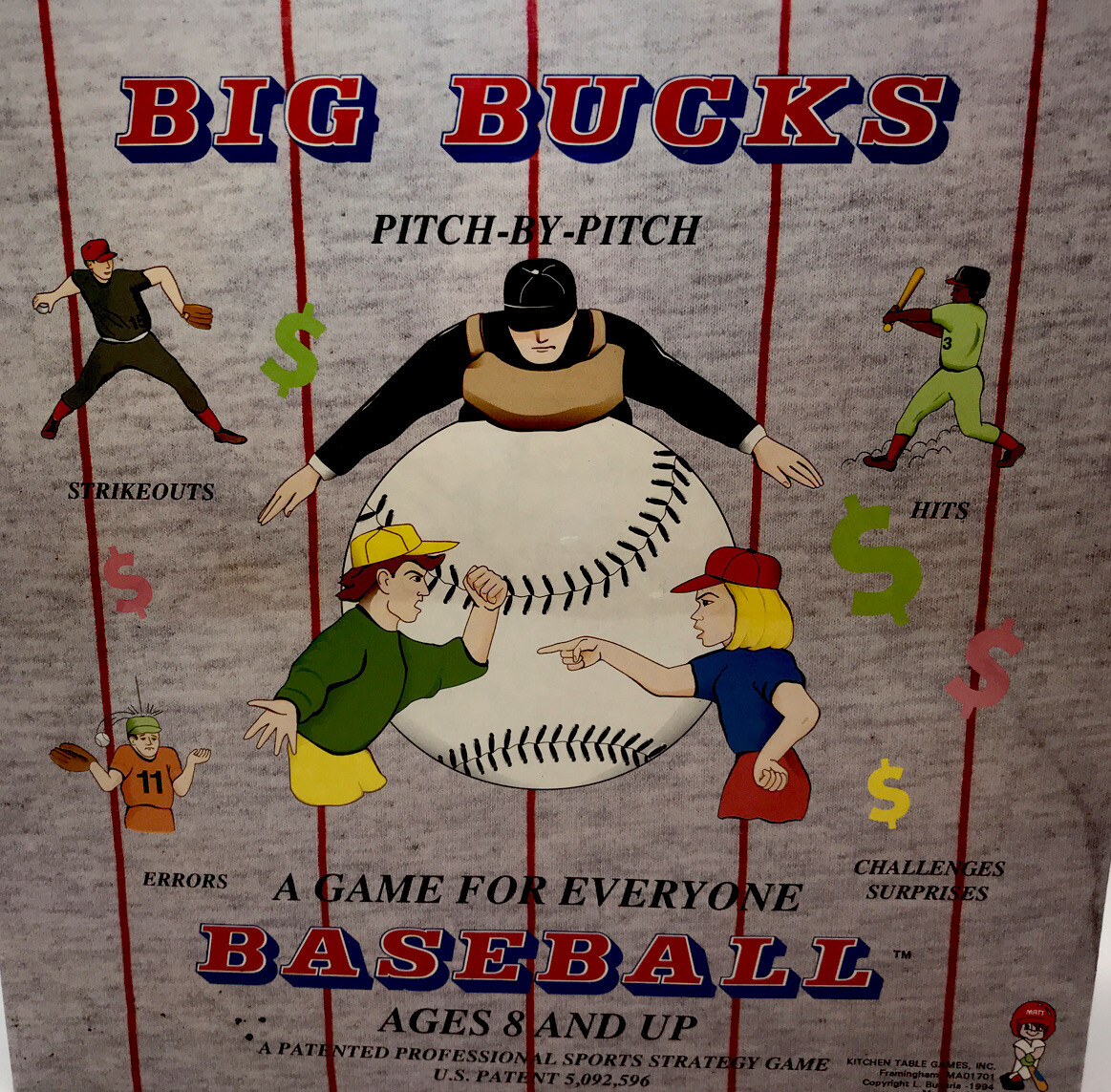 New Board Game: Big Bucks Baseball Vintage Pitch By Pitch Errors Hits ...