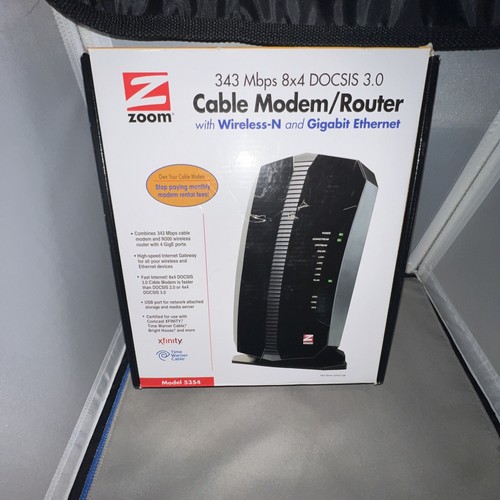 1C Zoom 8x4 DOCSIS 3.0 343 Mbps Cable Modem/Router Model 5354 FAST ...