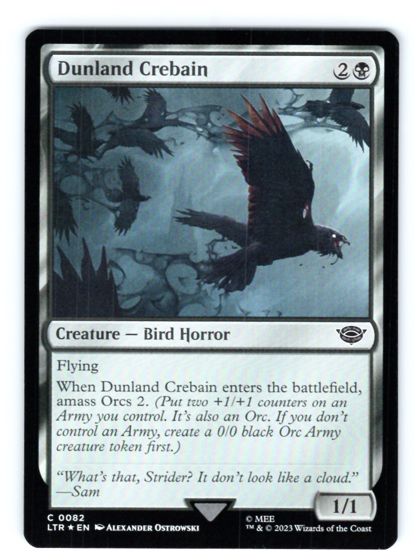 Magic Dunland Crebain Foil 0082 LTR Lord of the Rings | eBay