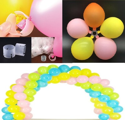 1 to 100x Balloon Arch Stand Connectors Clip Ring Buckle Wedding ...