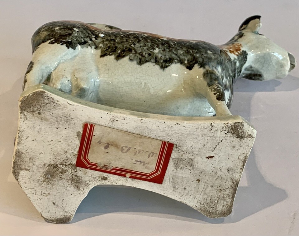 Staffordshire Pratt Ware Cow with Milkmaid & Bucket Creamer c. 1810 | eBay