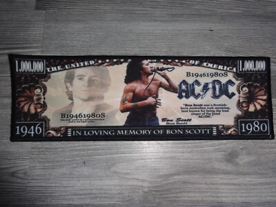 AC/DC Bon Scott Patch Back Strip Backpatch Krokus ZZ Top | eBay