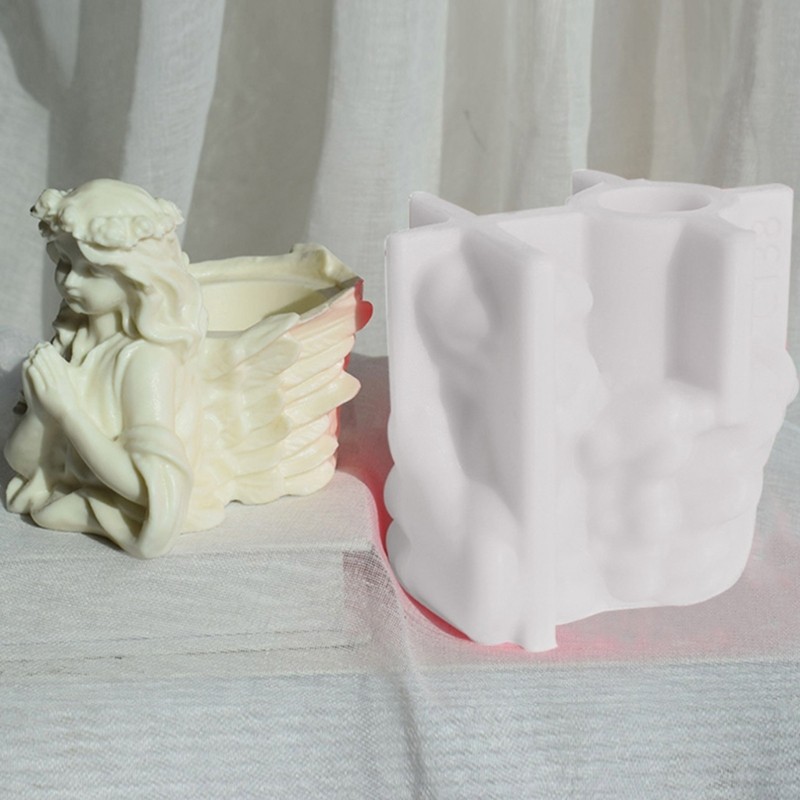 Praying Angel Vase Silicone Mold Melt Aromatherapy Making Cupcake ...