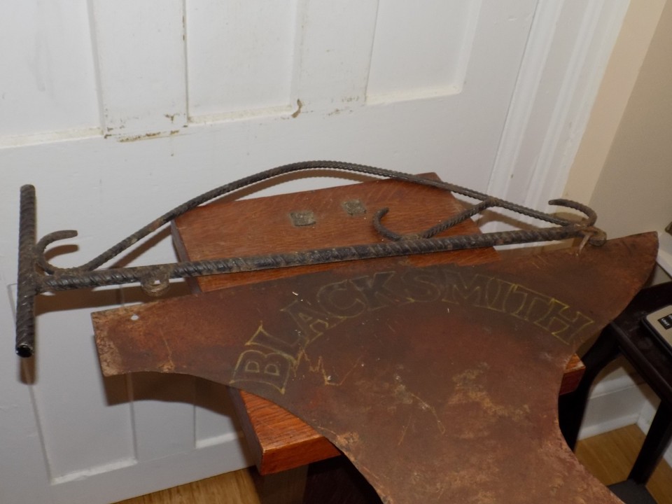 Vintage Blacksmith Metal Advertising Sign | eBay