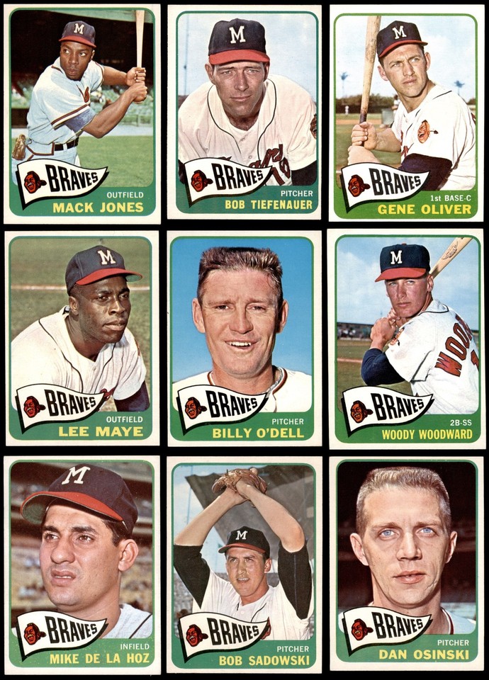 1965 Topps Milwaukee Braves Near Team Set 6 - EX/MT 7078143 (22 / 31 ...
