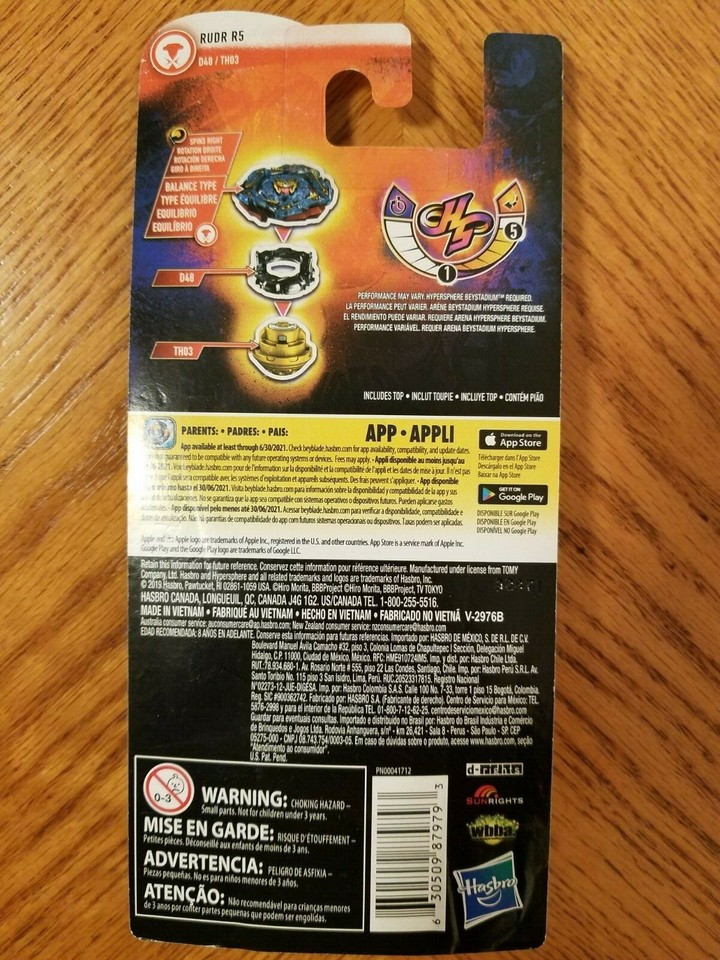 Hasbro Beyblade Burst Rise Hyper Sphere RUDR R5 Performance Top New! | eBay