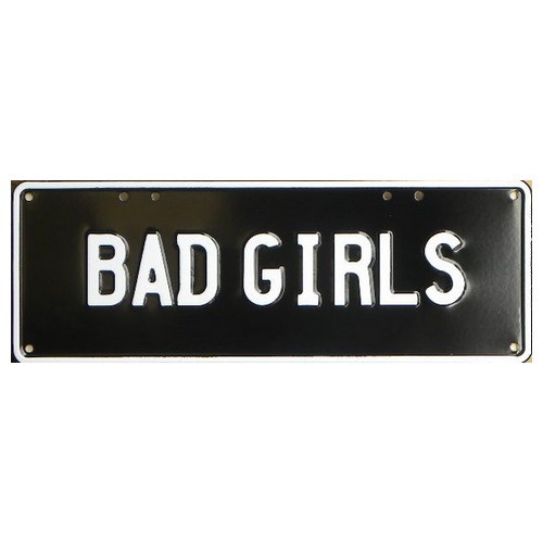 Novelty Number Plate - Bad Girls - White On Black AUS Licence Plate ...