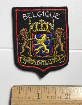 Belgique Belgium L’union Fait La Force Motto Coat of Arms Black ...
