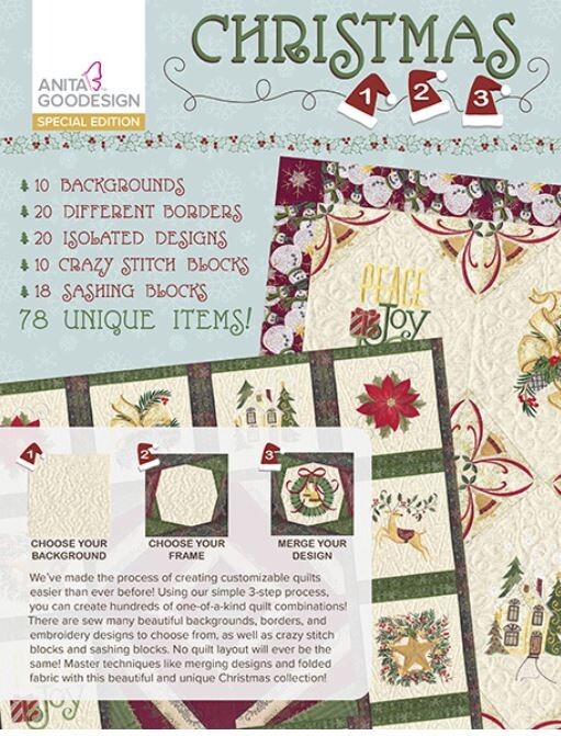 Christmas 1 2 3 - Anita Goodesign | eBay