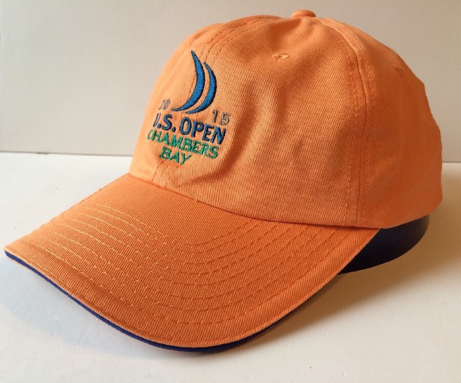 2015 US Open Golf Hat Cap Chambers Bay USGA Member Adult OSFA Orange | eBay
