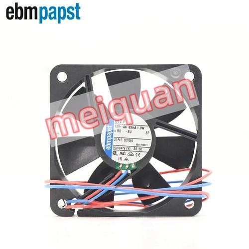 Ebm-papst 612F Axial Fan 12VDC 1.0W 83mA 60*60*15MM 2-wire Low-noise ...