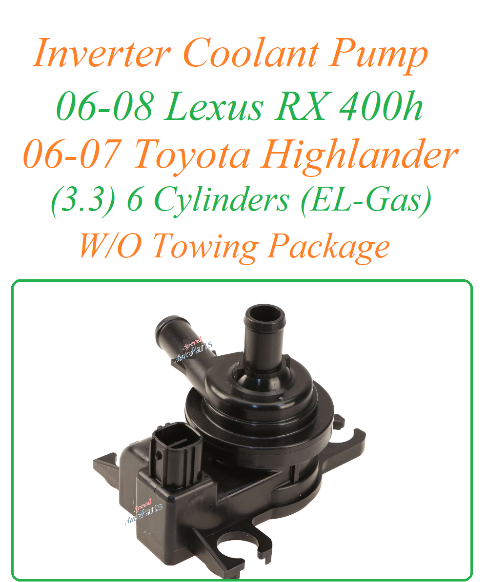 Electric Inverter Coolant Pump fit 06-08 Lexus RX400h 06-07 Toyota ...