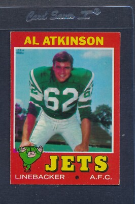 1971 Topps #048 Al Atkinson Jets EX/MT *2528 | eBay