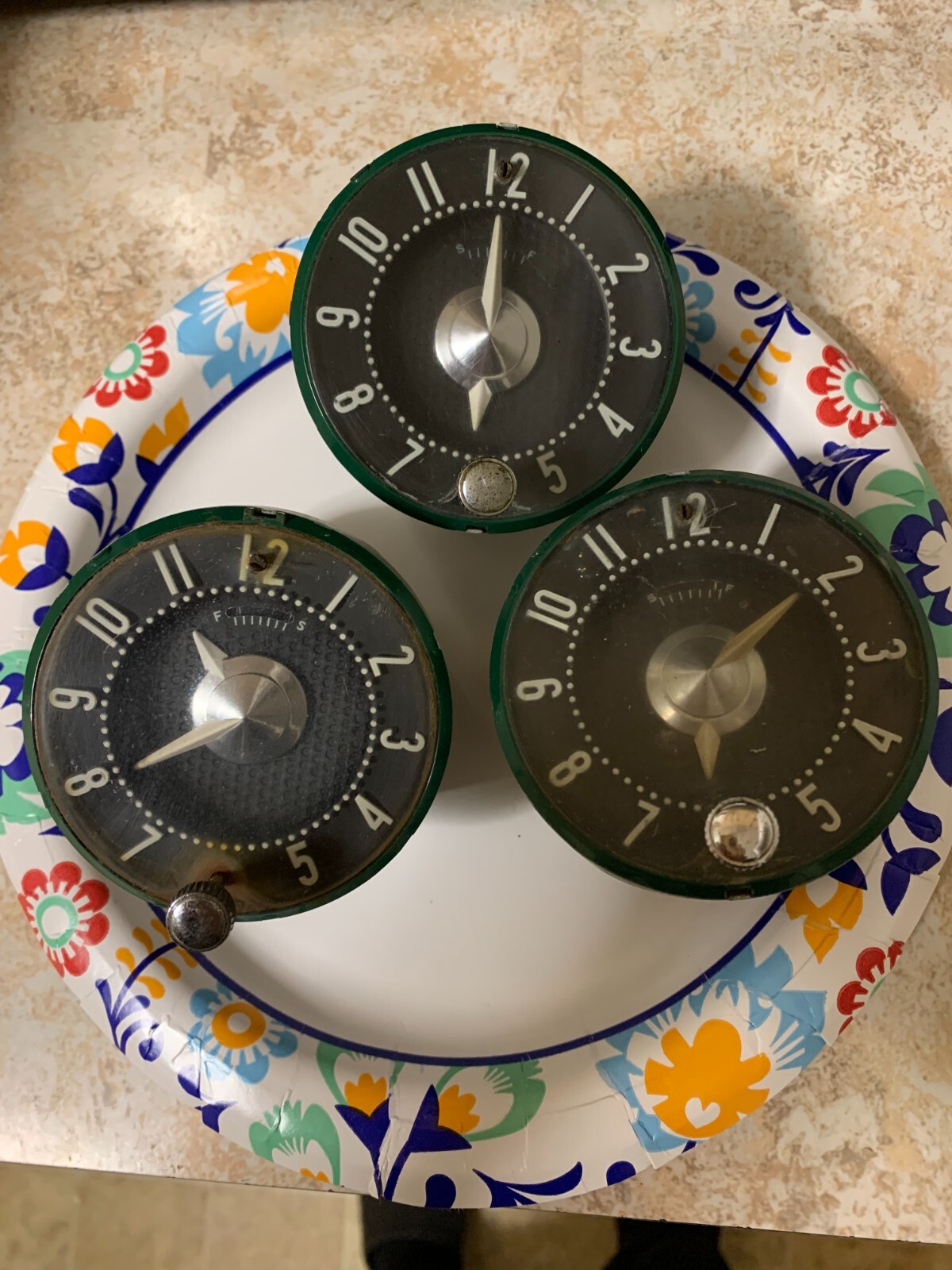 1958 1959 1960 1961 1962 CORVETTE 1955 1956 CHEVY CLOCKS OEM LOT OF 3 ...