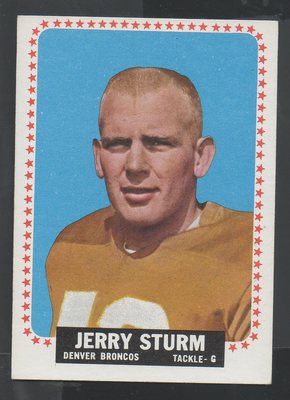 1964 Topps Football Card #63 Jerry Sturm-Denver Broncos Near Mint Card ...
