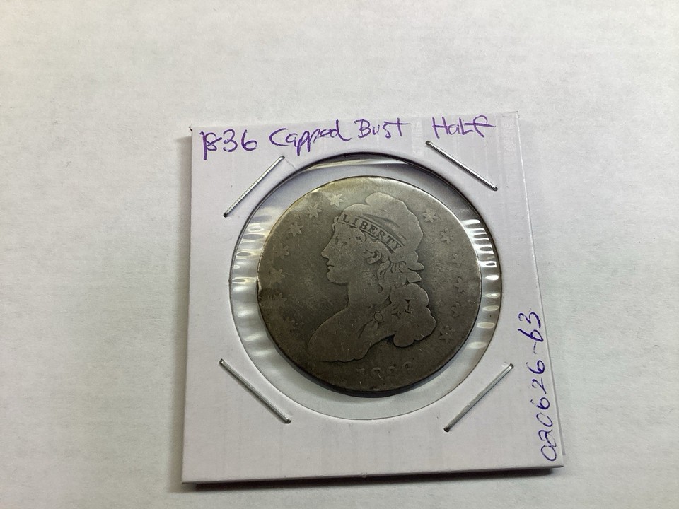 1836 Capped Bust 89% Silver Half-Dollar with Letter Edge 020626 63ek | eBay