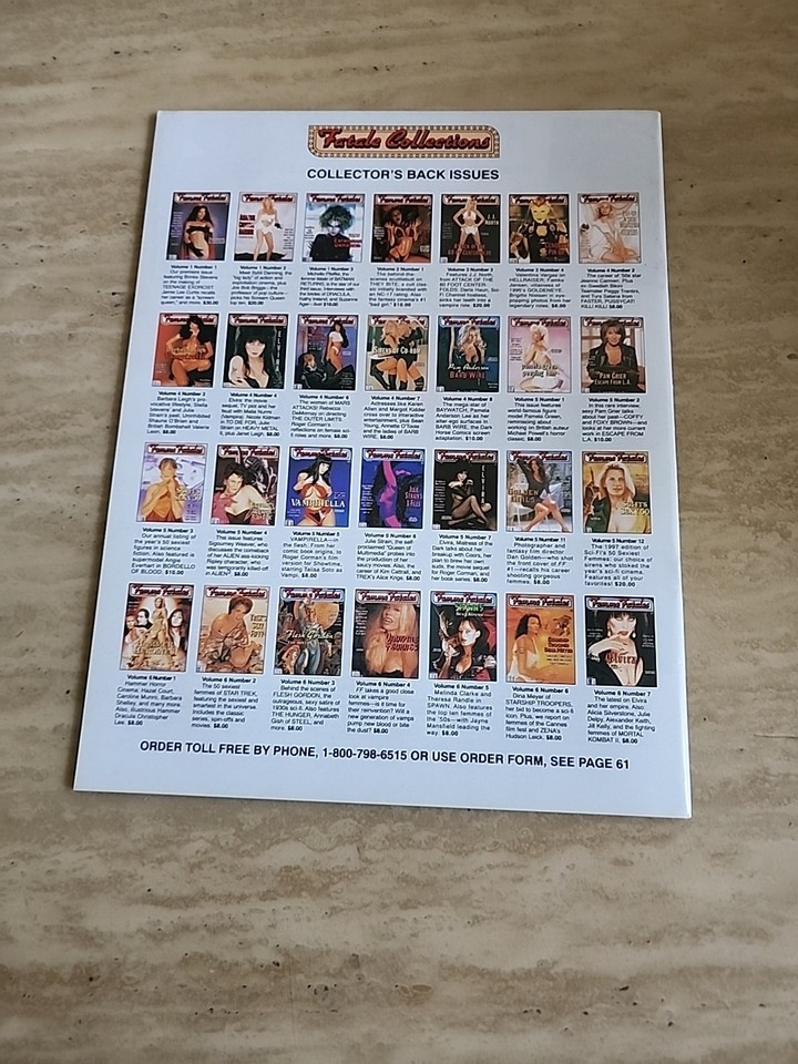 Femme Fatles Magazine Vol.6 #8 February 1998, Ursula Andress, Teri ...