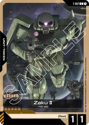 Zaku II Token - T-007 NM - Gundam TCG Card Game | eBay