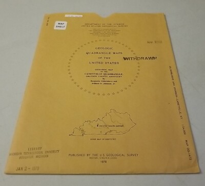USGS Geologic Map Caneyville Quadrangle, Grayson County, Kentucky w ...