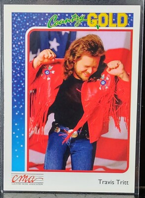 1992 Sterling Cards CMA Country Gold Travis Tritt #70 | eBay