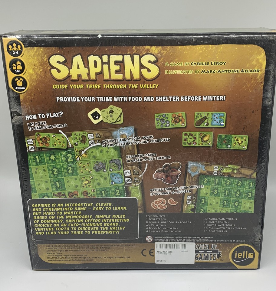 Sapiens (Board Game, 2015) Catch Up Games Cyrille Leroy Strategy Game ...