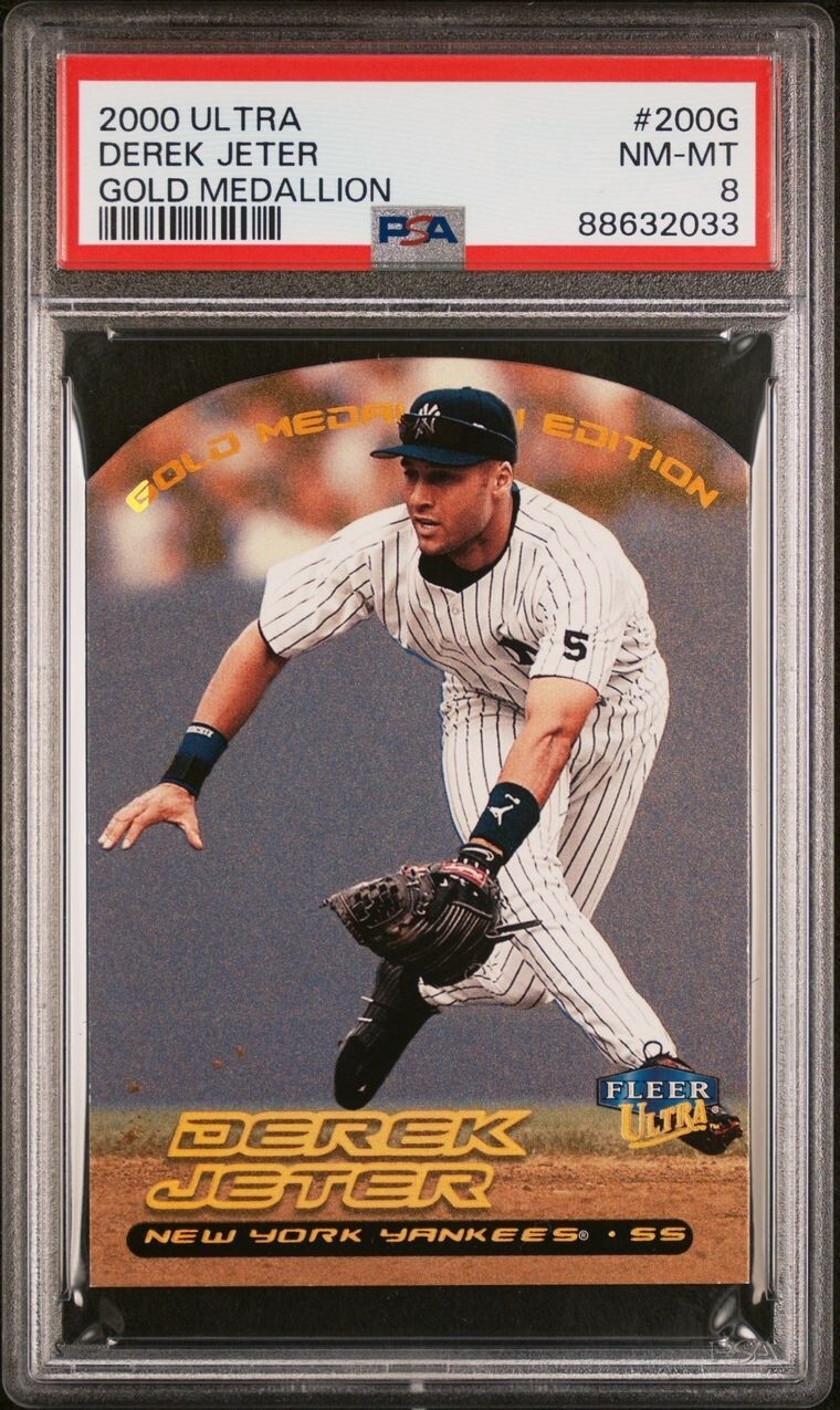 2000 Fleer Ultra Derek Jeter Gold Medallion PSA 8! | eBay